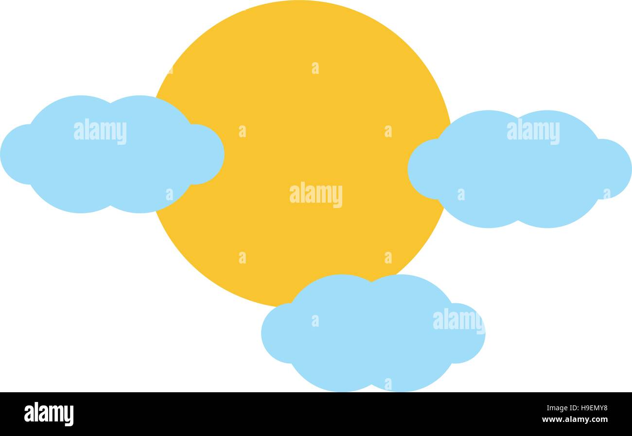Isolated sun and clouds design Stock Vector Image & Art - Alamy