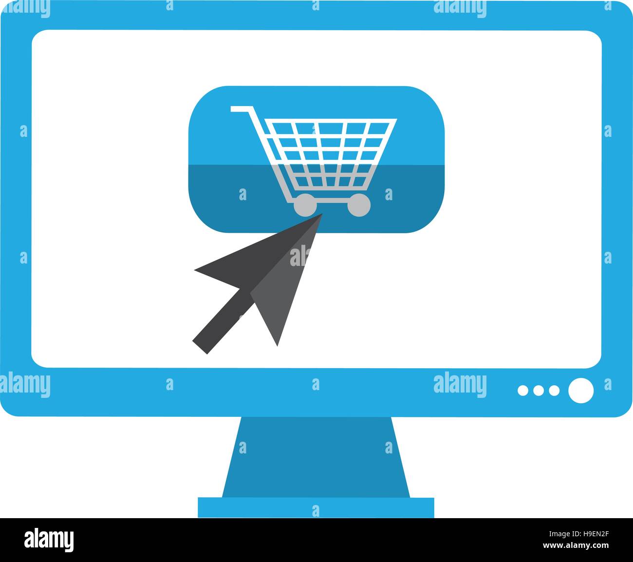 Isolated computer and shopping design Stock Vector Image & Art - Alamy