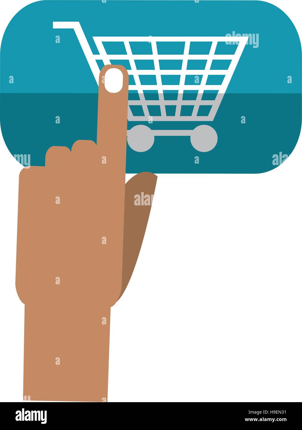 Isolated cart and hand design Stock Vector Image & Art - Alamy
