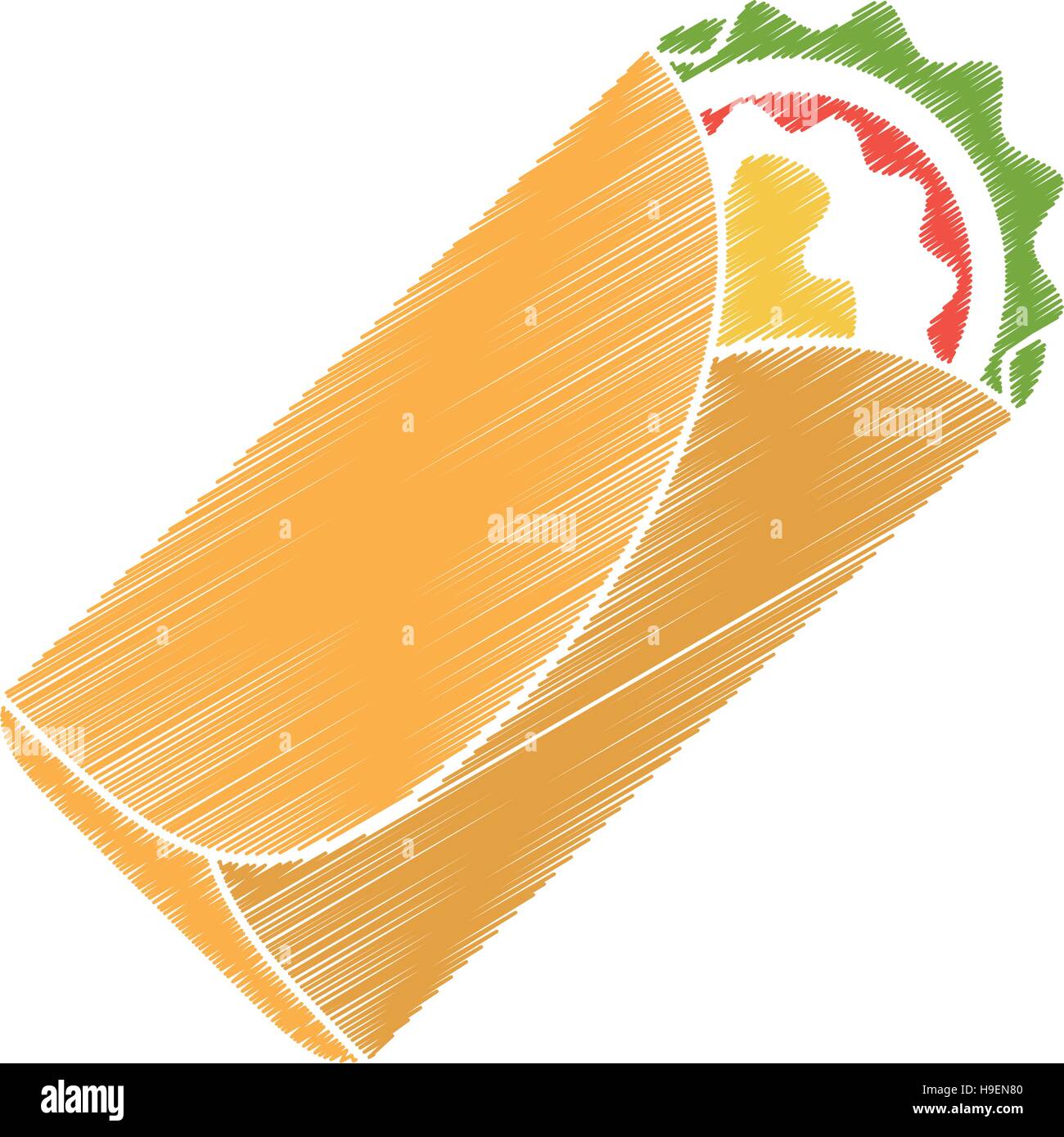 Isolated mexican burrito design Stock Vector Image & Art - Alamy