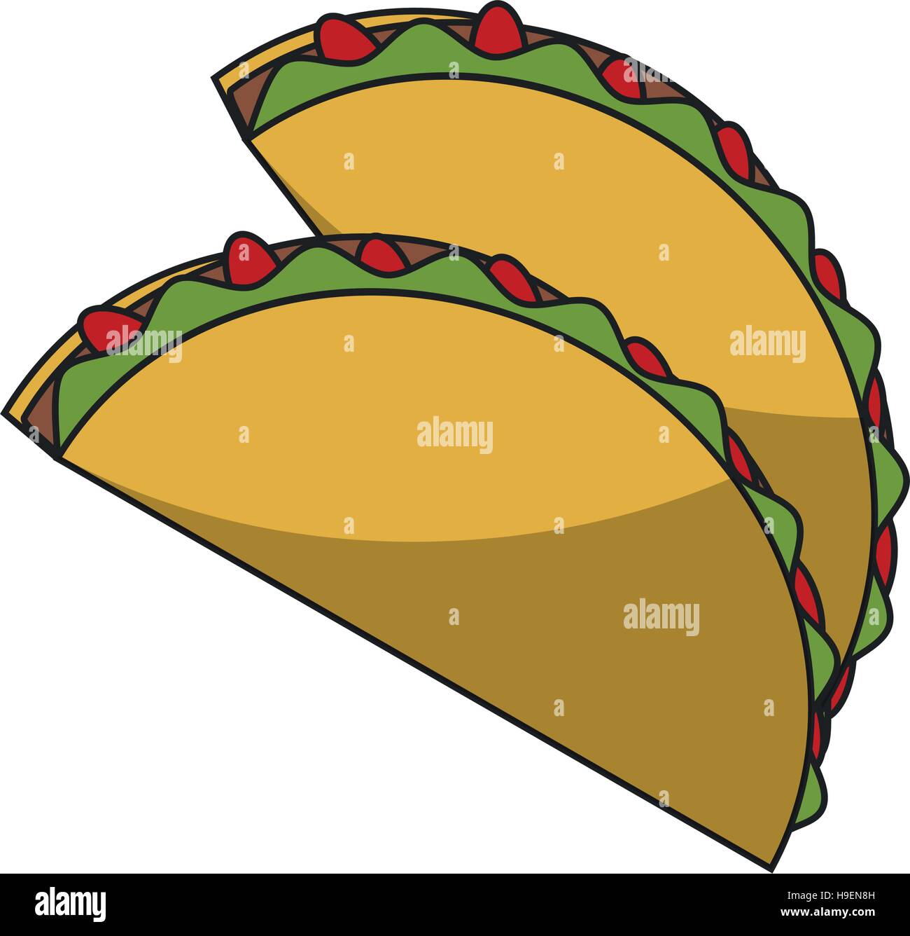Isolated mexican taco design Stock Vector Image & Art - Alamy