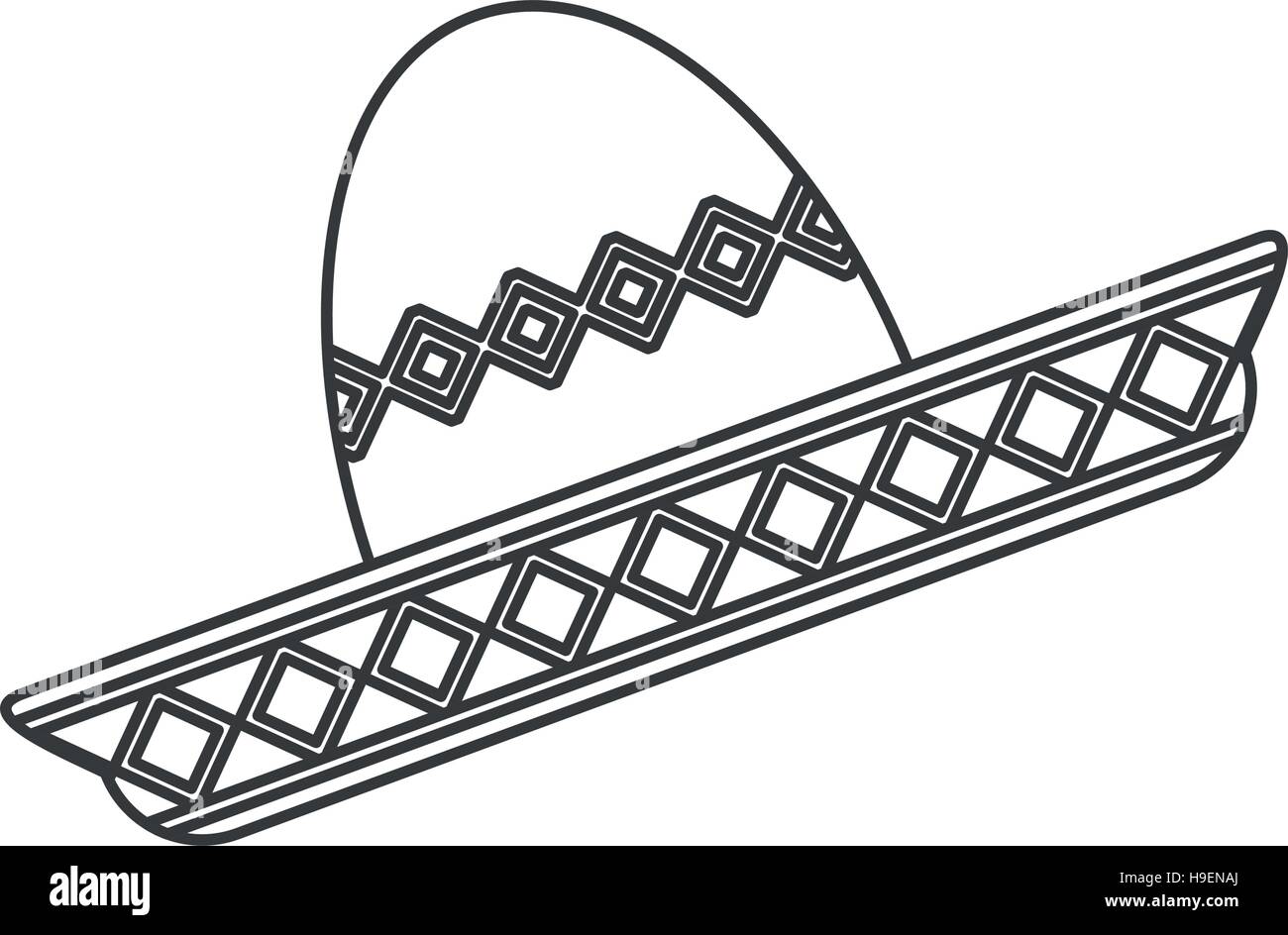 Isolated mexican hat design Stock Vector Image & Art - Alamy