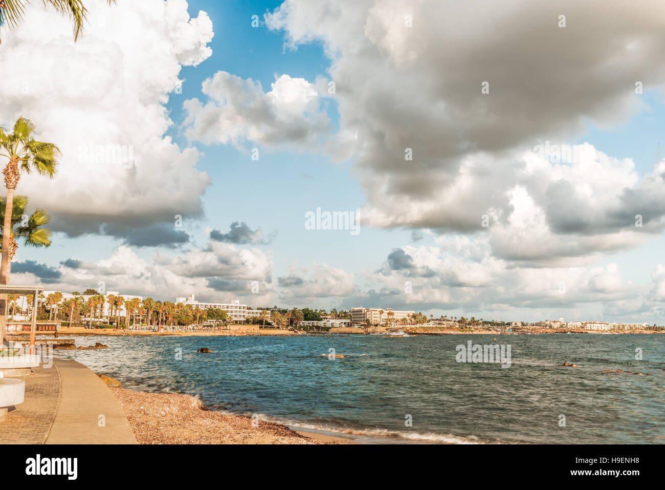 Sea Bay in Paphos, Cyprus Stock Photo - Alamy