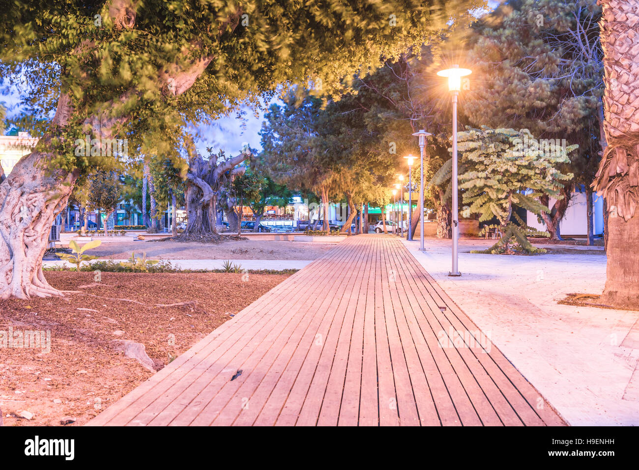Detail of a beautiful park in Paphos, Cyprus Stock Photo - Alamy
