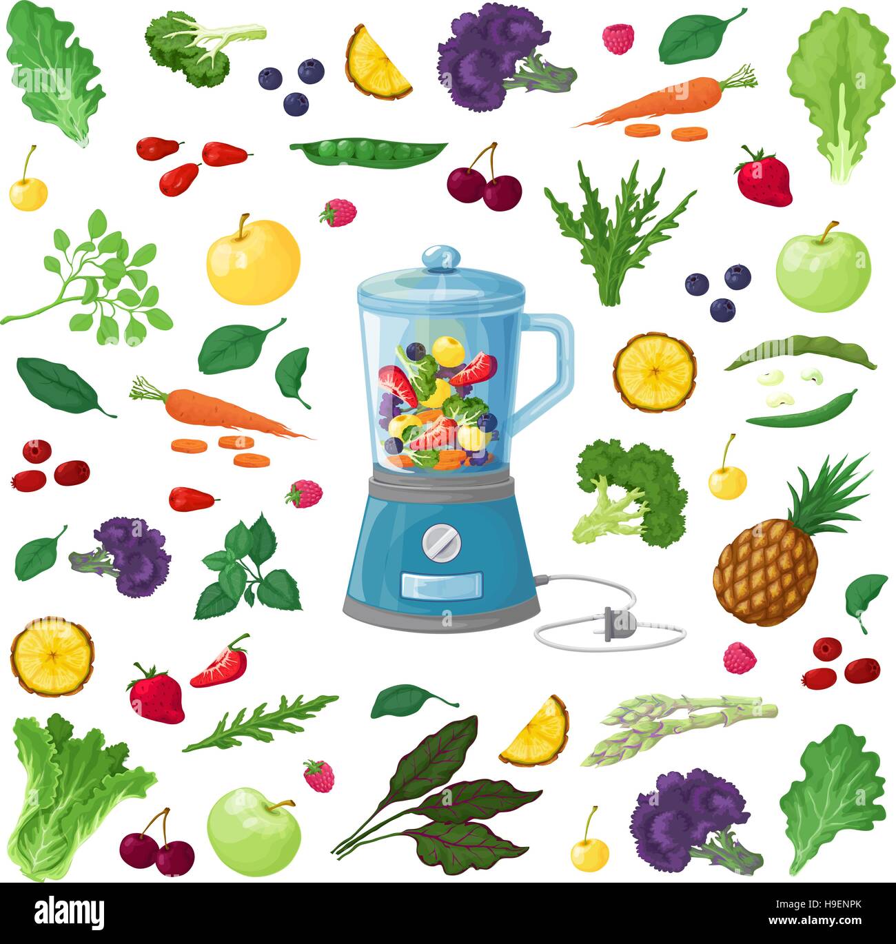 Juice made fresh fruits Stock Vector Images - Alamy