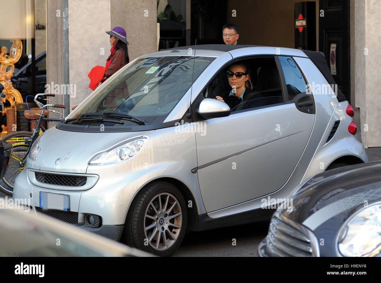 Beatrice Borromeo seen driving in her Smart car in Milan Featuring ...