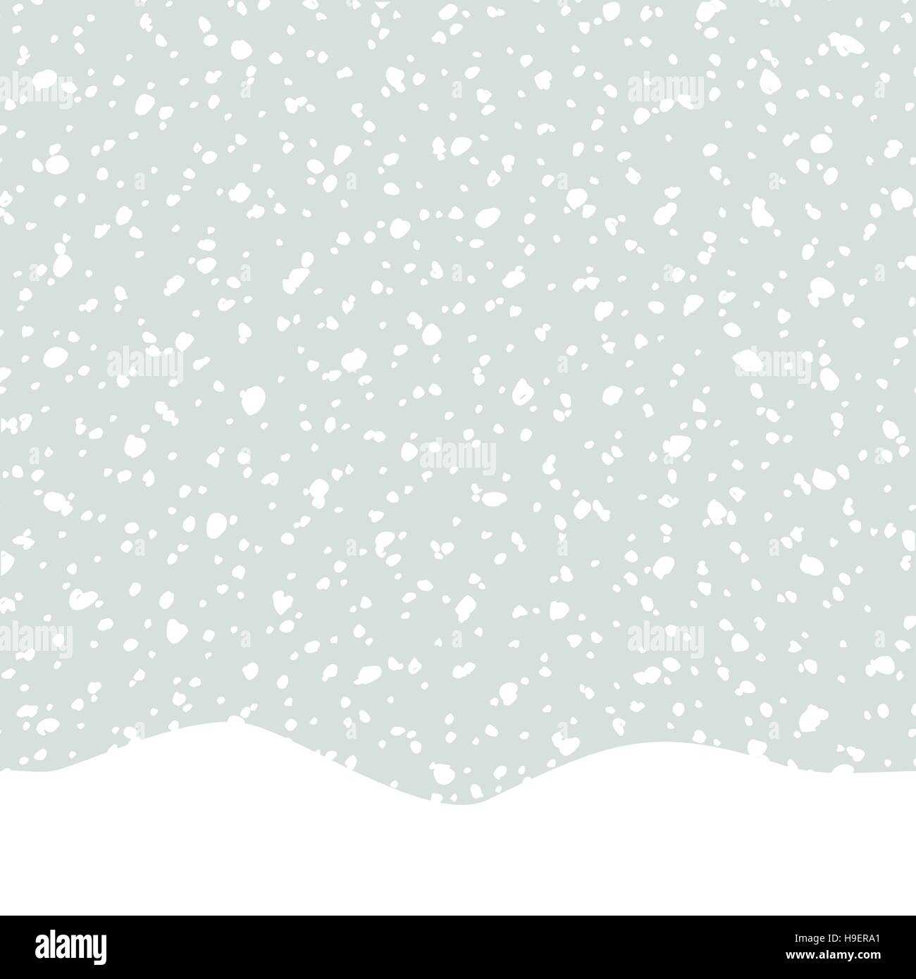 Seamless repeat pattern with falling snow in white and light gray ...