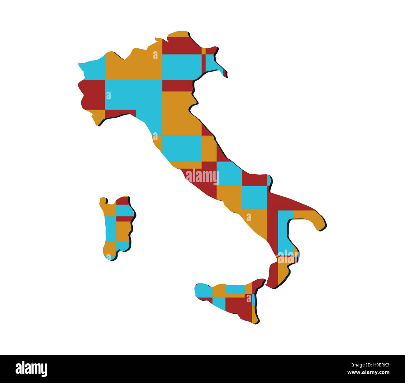 map of Italy Stock Photo - Alamy