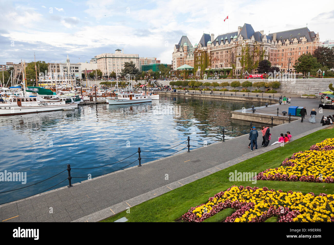 The inner harbour and Empress Hotel, Victoria, capital of British ...