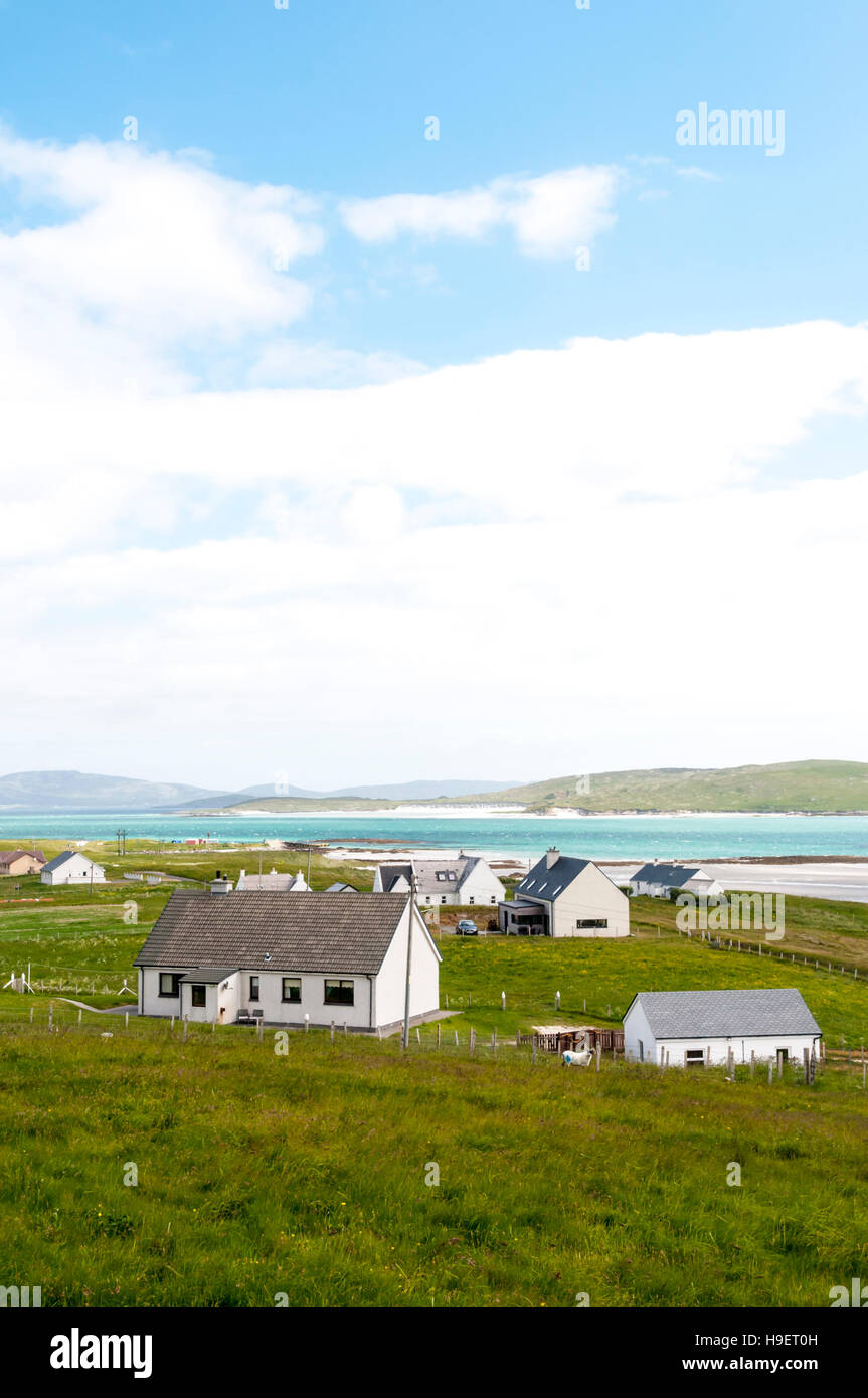 The small settlement of Eoligarry in the north of the Isle of Barra ...