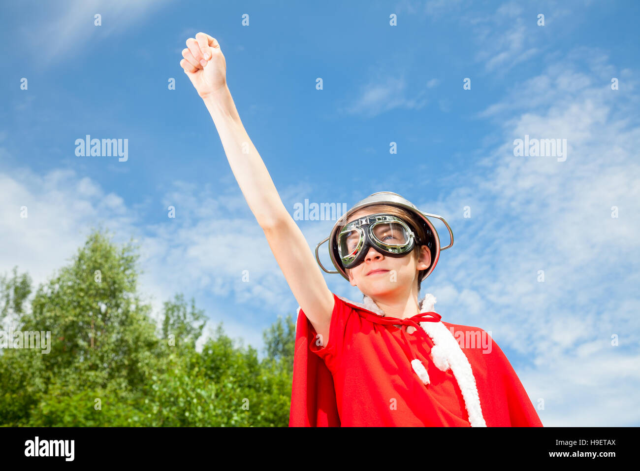 Boy wearing colander hi-res stock photography and images - Alamy