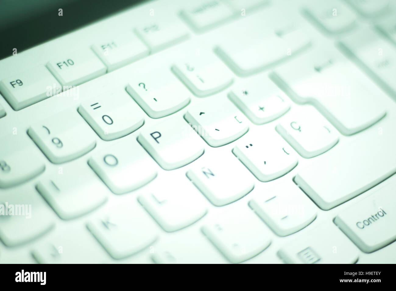 Personal computer pc external keyboad keys in Spanish format keypad ...