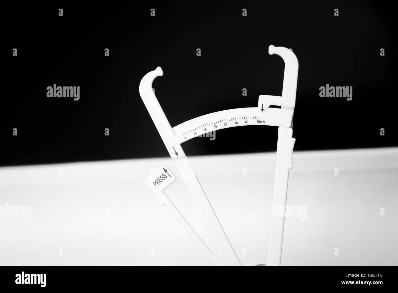 Bodyfat fat calipers used to measure percentage fat in different zones ...