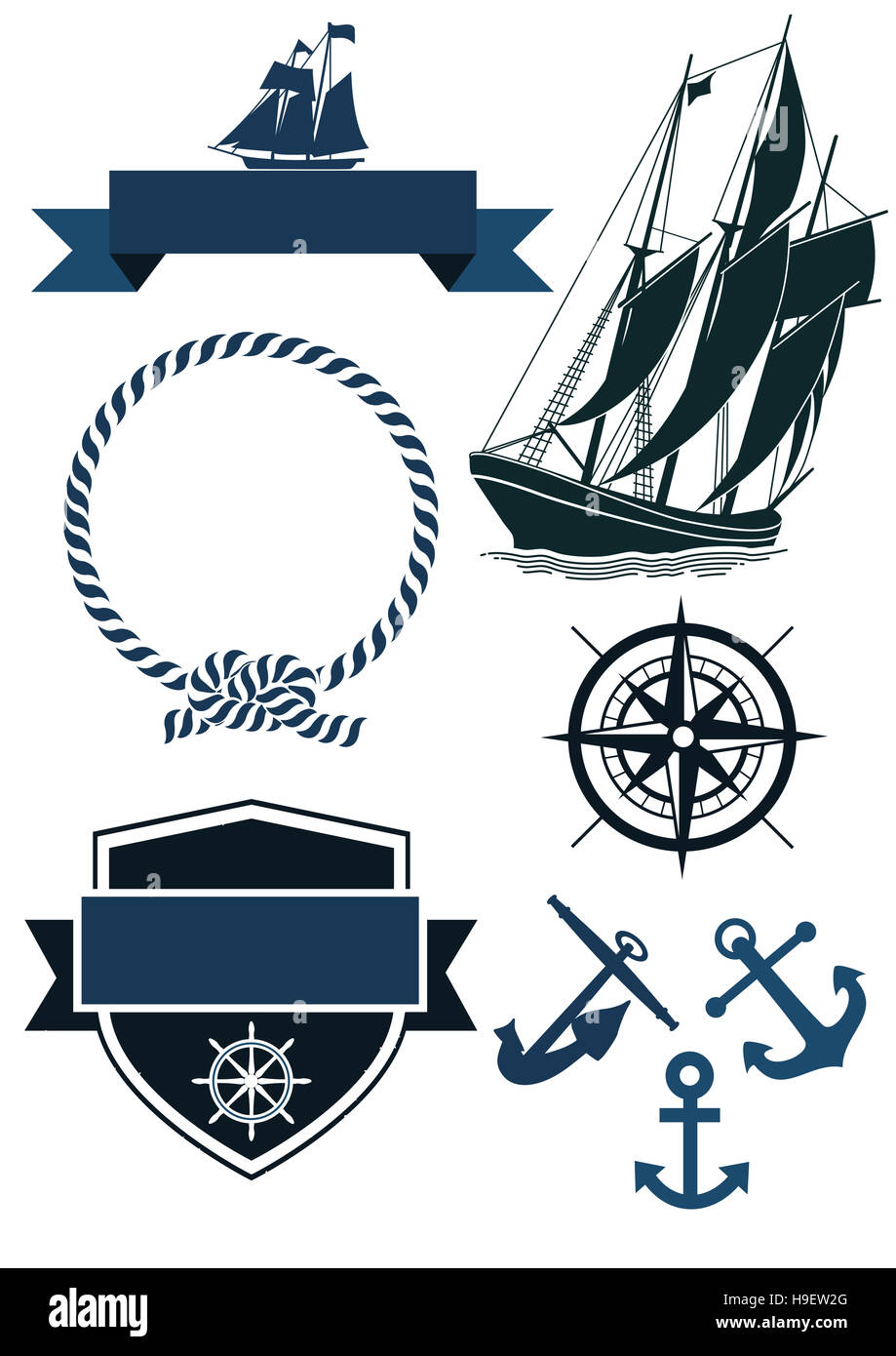 Nautical emblem hi-res stock photography and images - Alamy
