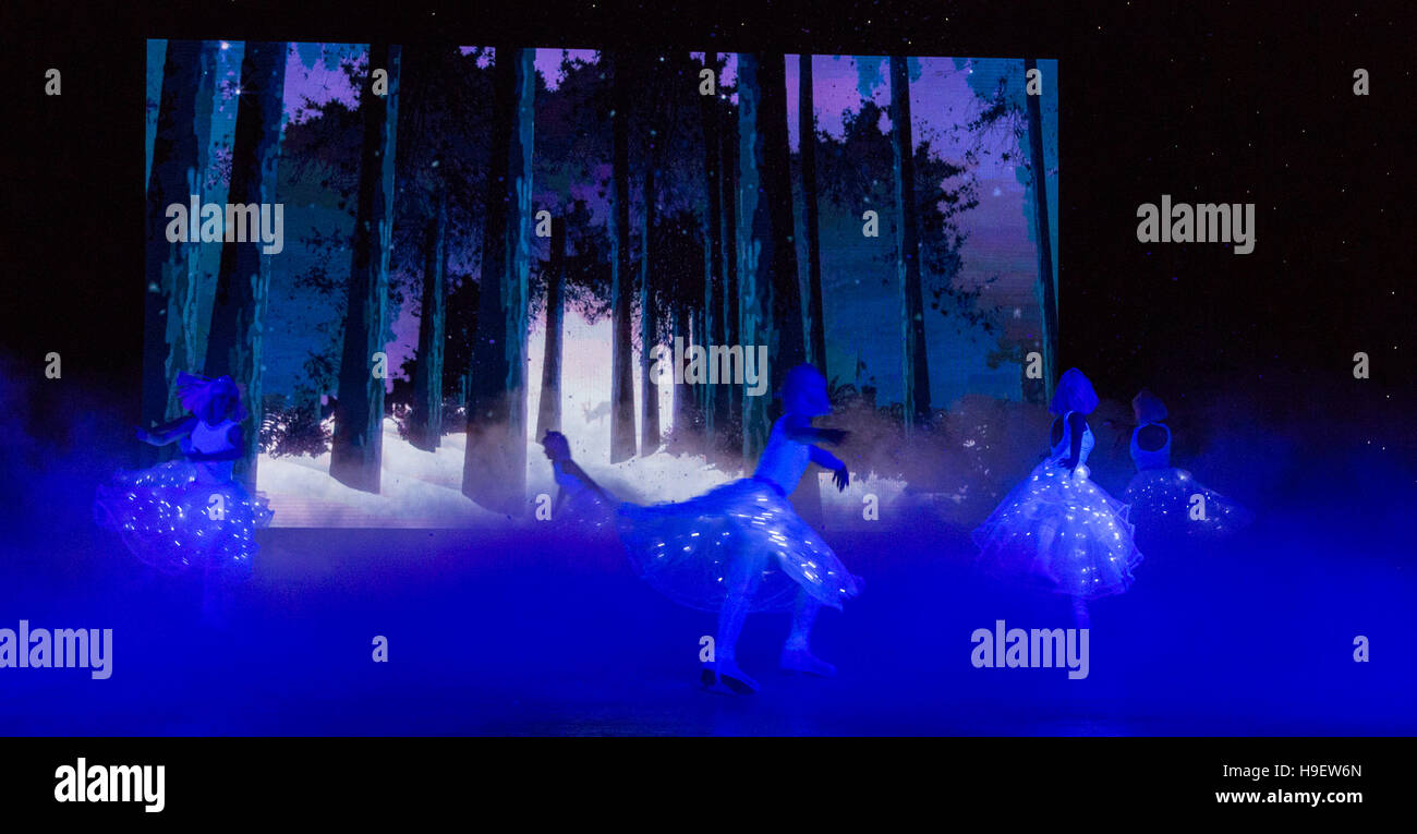 London, UK. 21 November 2016. The Snowflakes are performing. The ...