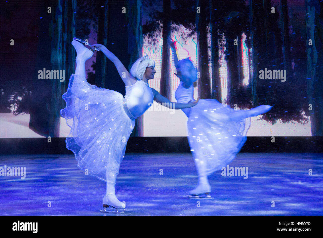 London, UK. 21 November 2016. The Snowflakes are performing. The ...
