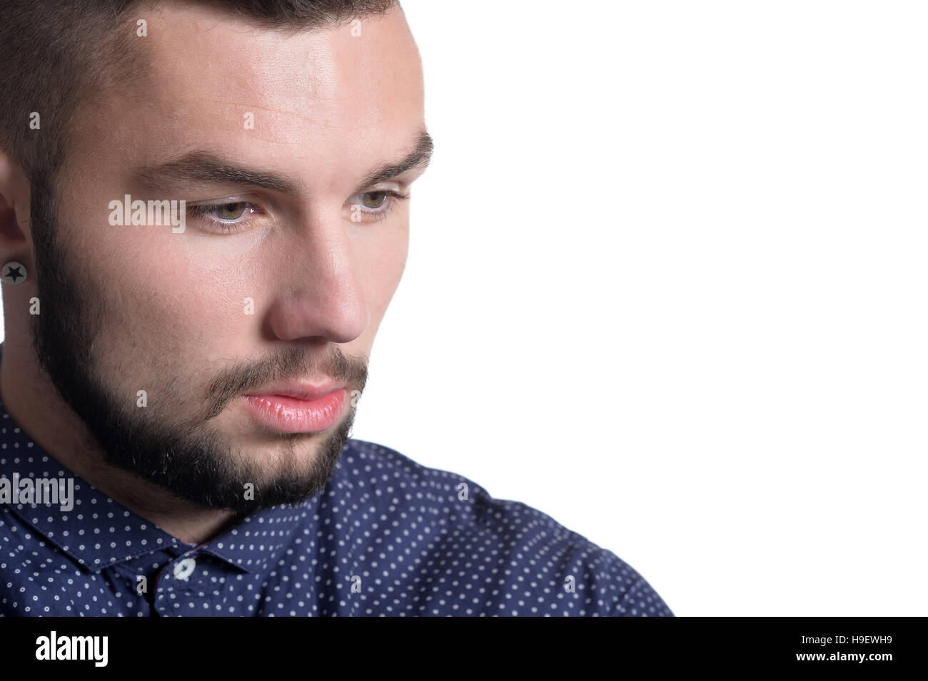 Thoughtful young man Stock Photo - Alamy Thoughtful young man Stock Photo - Alamy