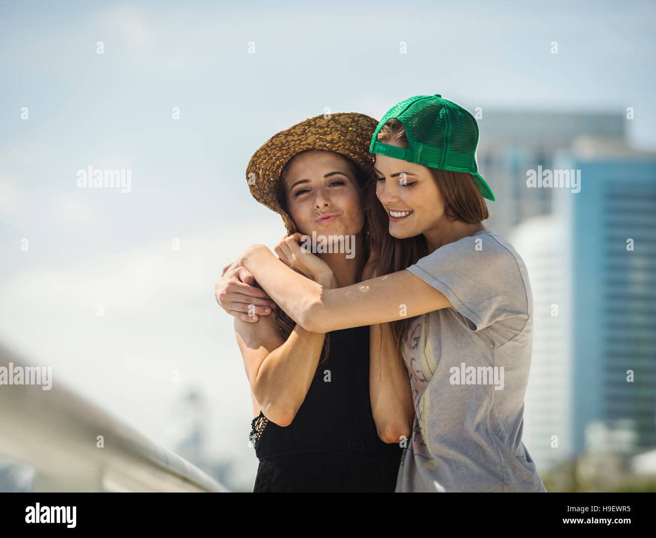 Caucasian women wearing hugging Stock Photo - Alamy