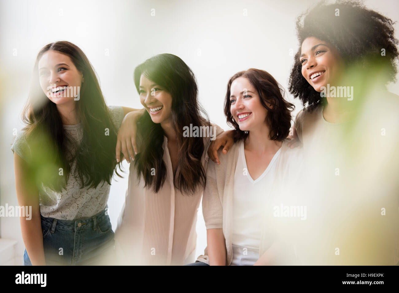 Portrait of laughing women Stock Photo - Alamy