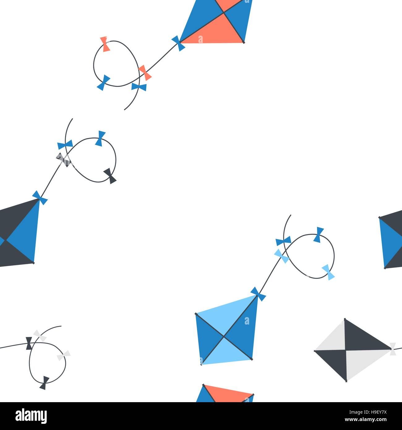 Kite Seamless Pattern Background Vector Illustration Stock Vector Image ...