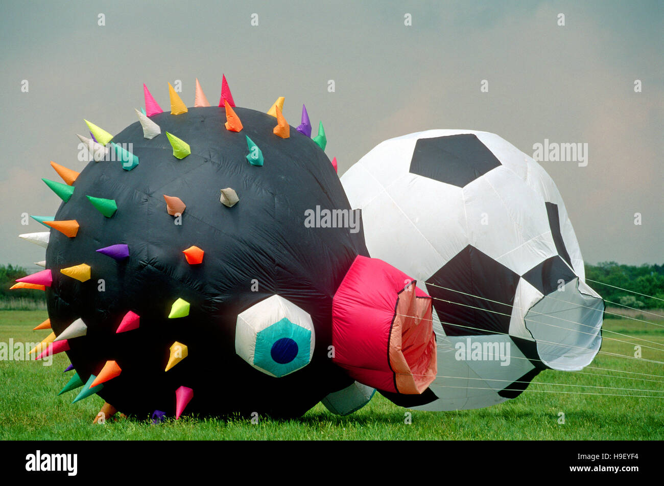 Ball kites at at the international kites meeting "Coloriamo i Cieli ...