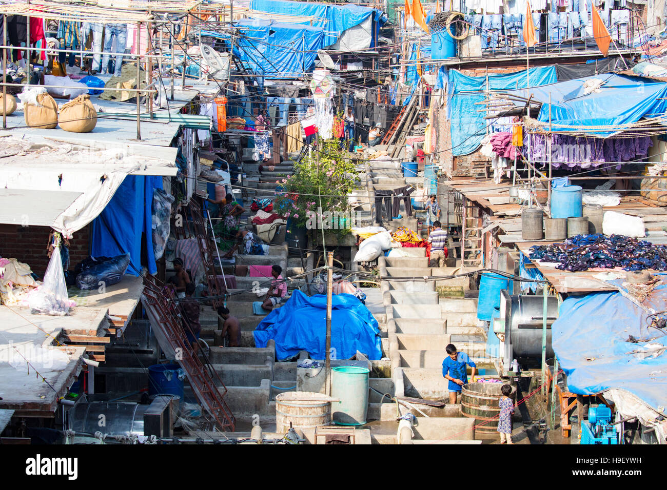 Dhobi Ghat in Mumbai Stock Photo - Alamy