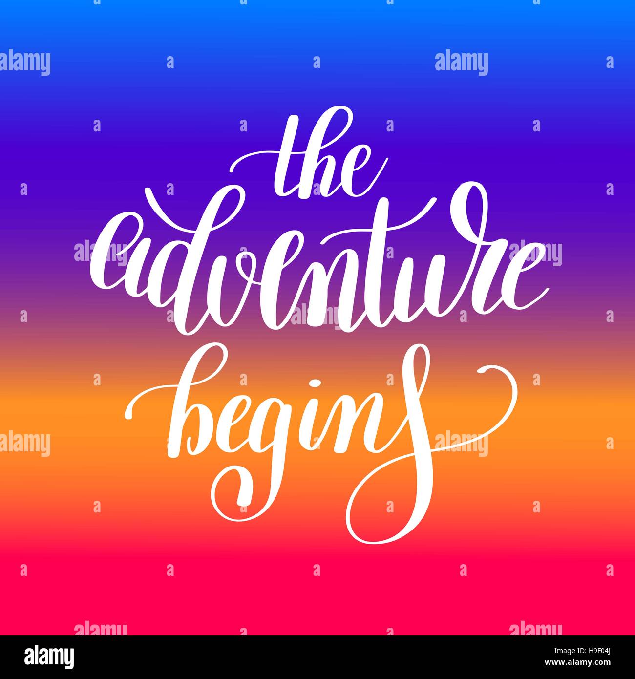 Adventure begins sign hi-res stock photography and images - Alamy