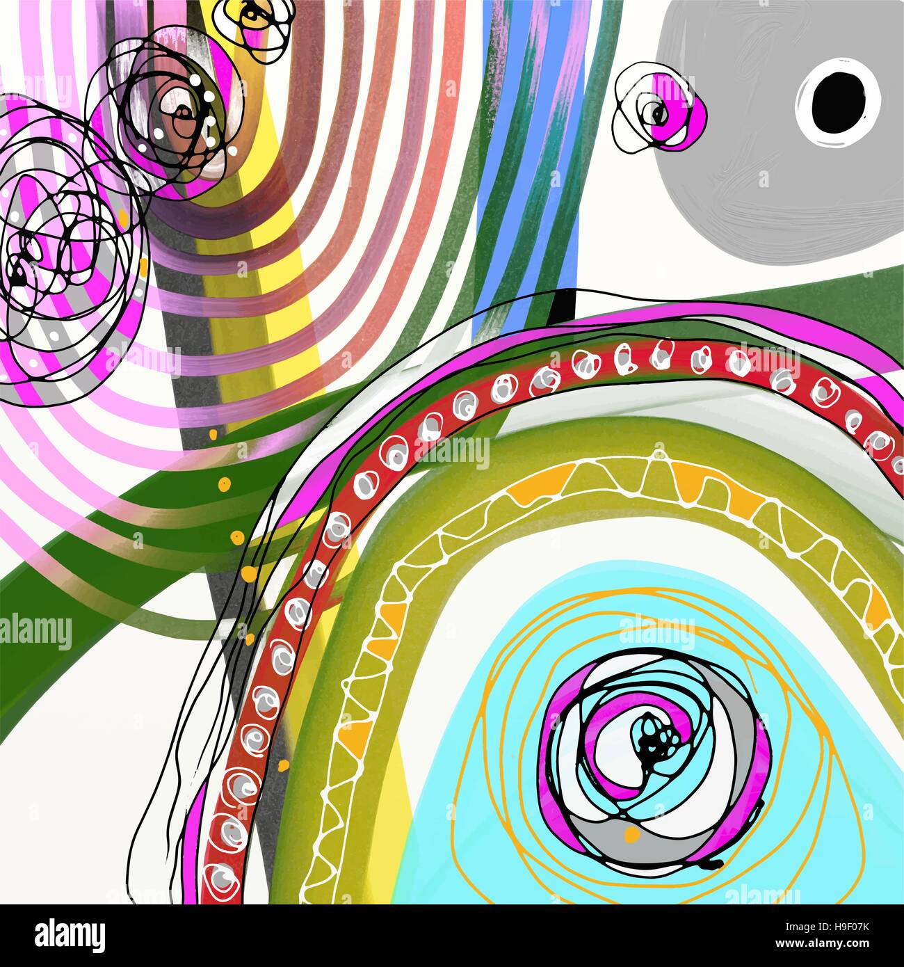 original digital painting of abstraction composition Stock Vector Image ...