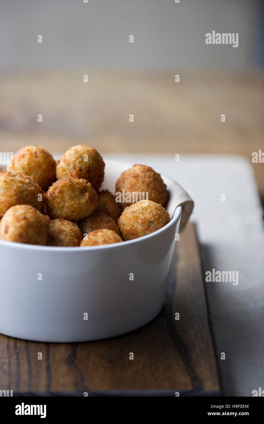 Arancini balls in bowl Stock Photo - Alamy