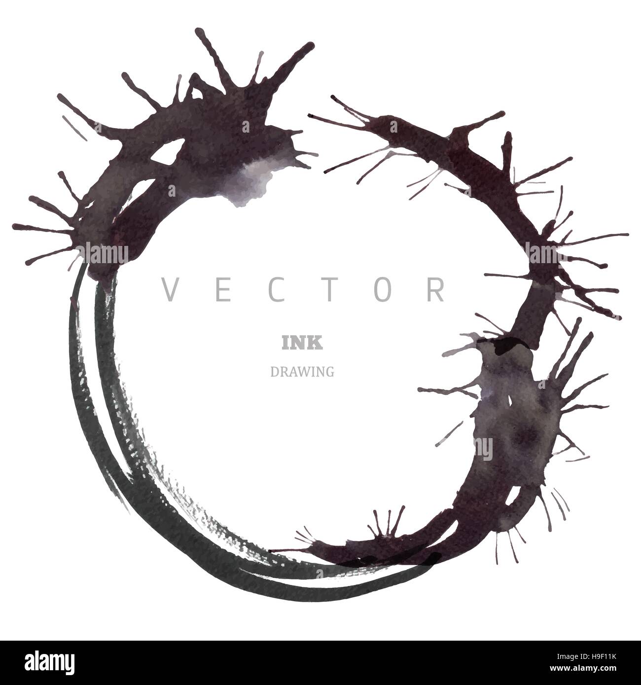 Ink and watercolor Stock Vector Images - Alamy