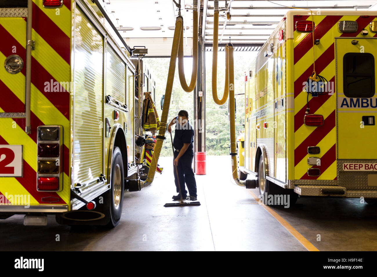 Inside fire station hi-res stock photography and images - Alamy