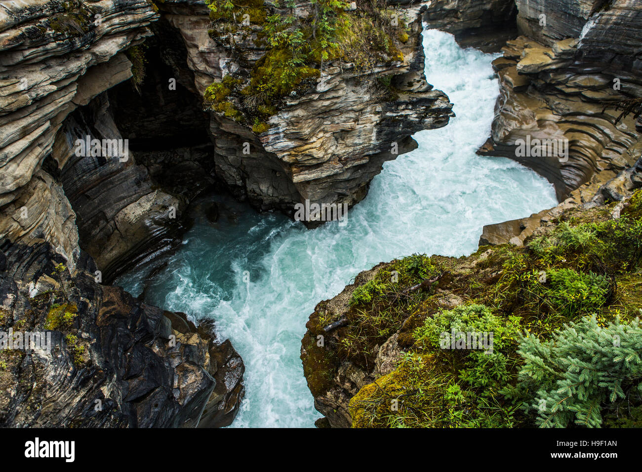 River rapids winding through rocks Stock Photo - Alamy