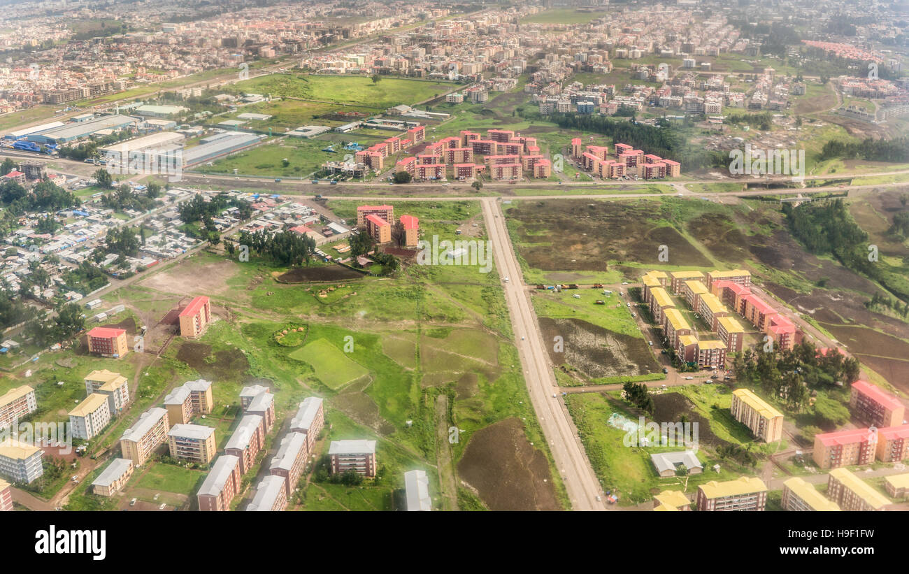 Aerial view of the Addis Ababa, the capital city of Ethiopia Stock ...