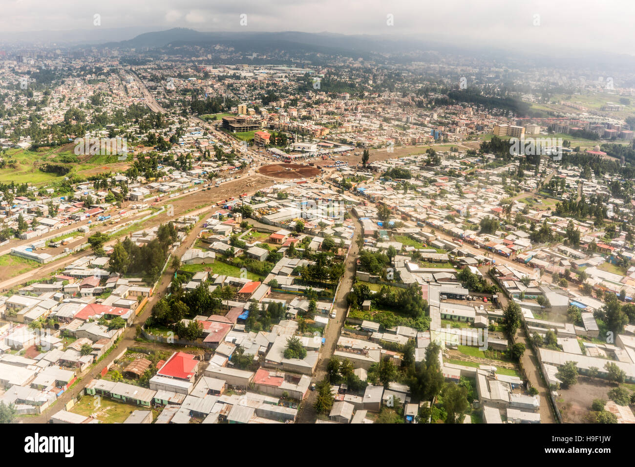 Aerial view of the Addis Ababa, the capital city of Ethiopia Stock ...