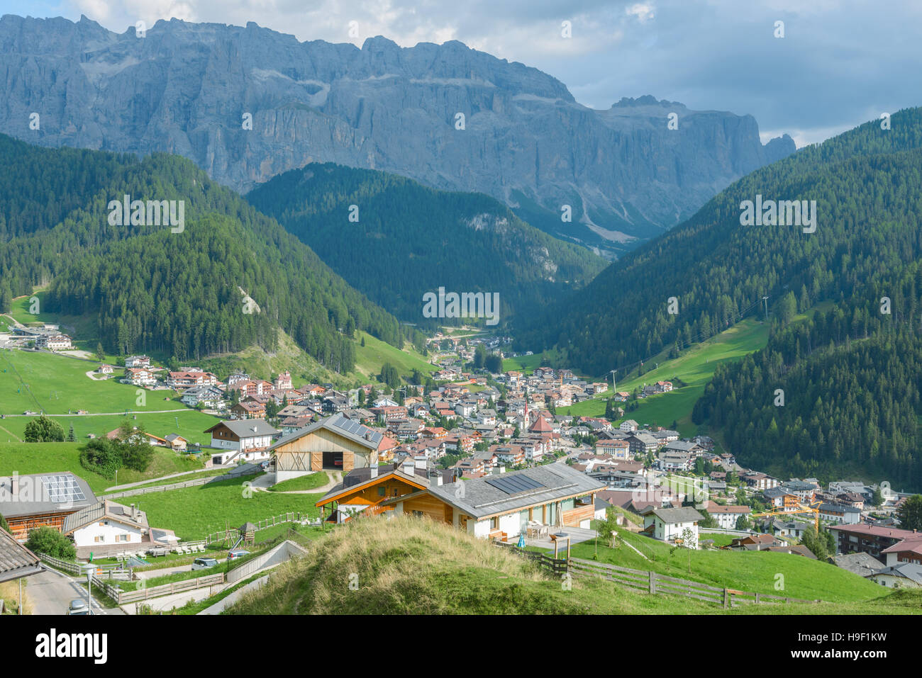 beautiful val gardena and dolomity in italy Stock Photo - Alamy