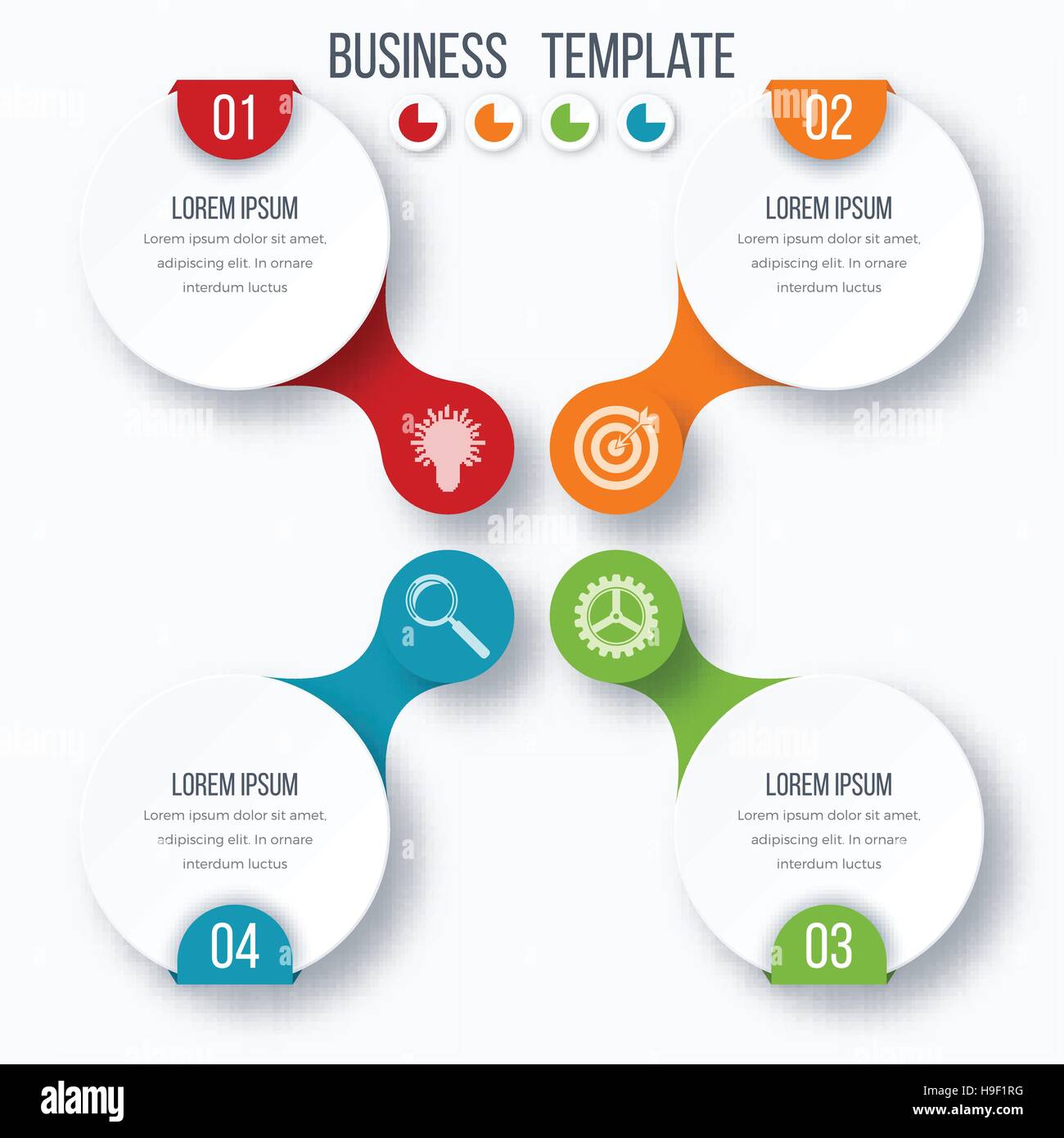 Infographic template target four Stock Vector Images - Alamy