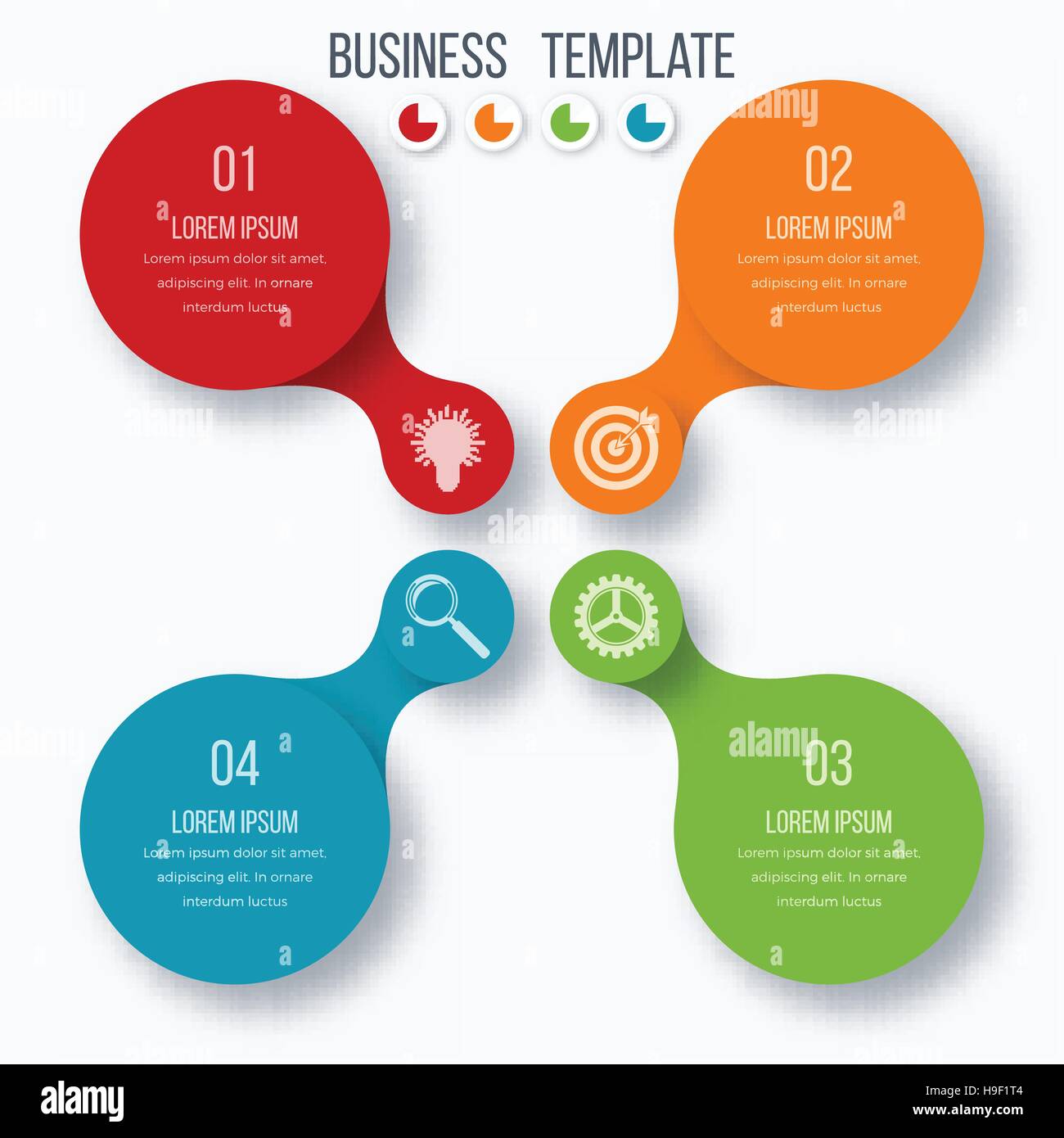 Infographics template four options with circle Stock Vector Image & Art ...