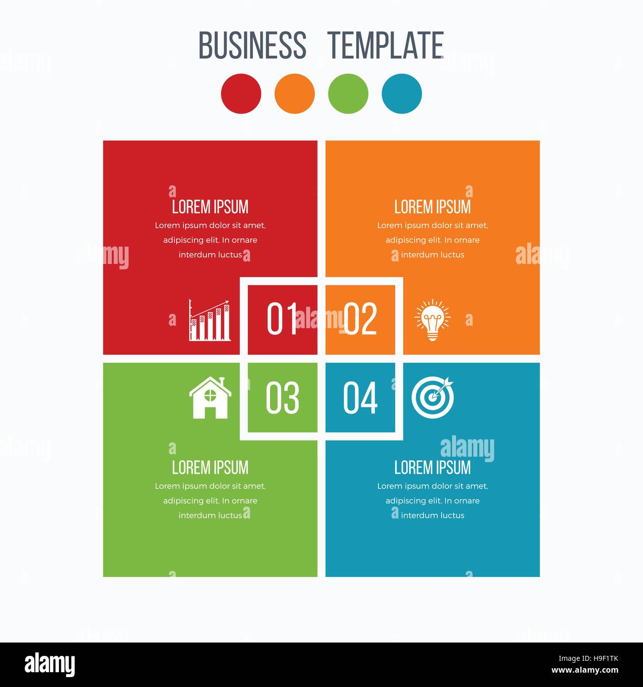 Infographics template four options with square Stock Vector Image & Art ...