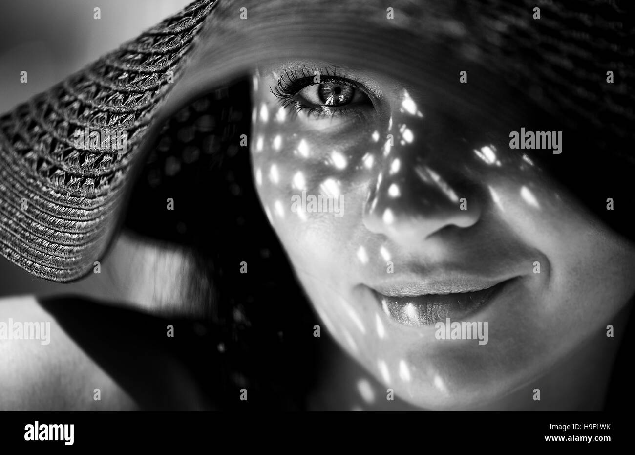 Portrait happy caucasian millennial Black and White Stock Photos ...