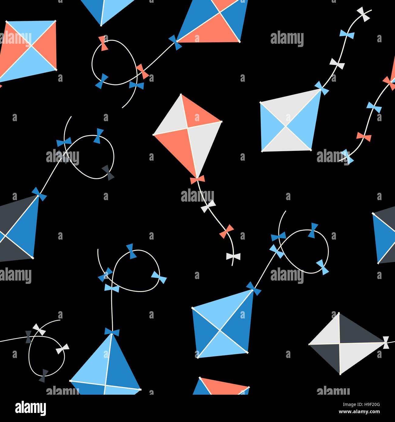 Seamless pattern with kites hi-res stock photography and images - Alamy