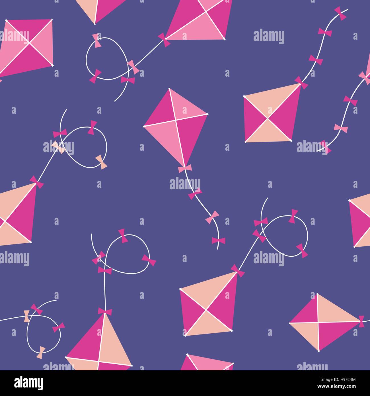 Kite Seamless Pattern Background Vector Illustration Stock Vector Image ...
