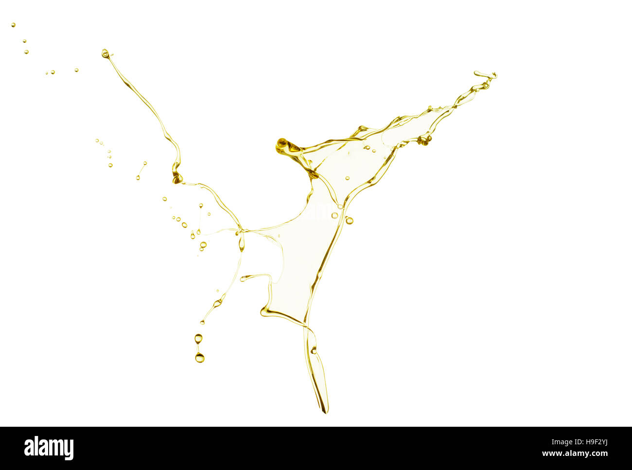 Olive oil splash isolated on white background Stock Photo - Alamy