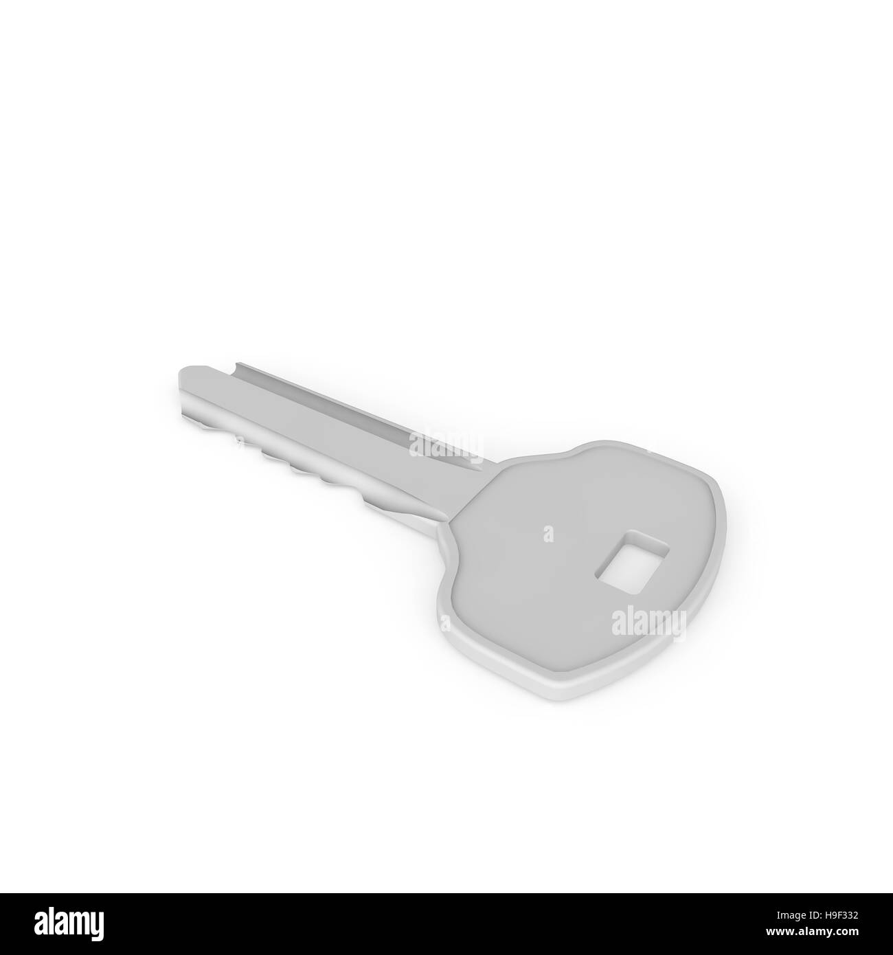 Sample. White small door key. Isolated background Stock Photo - Alamy