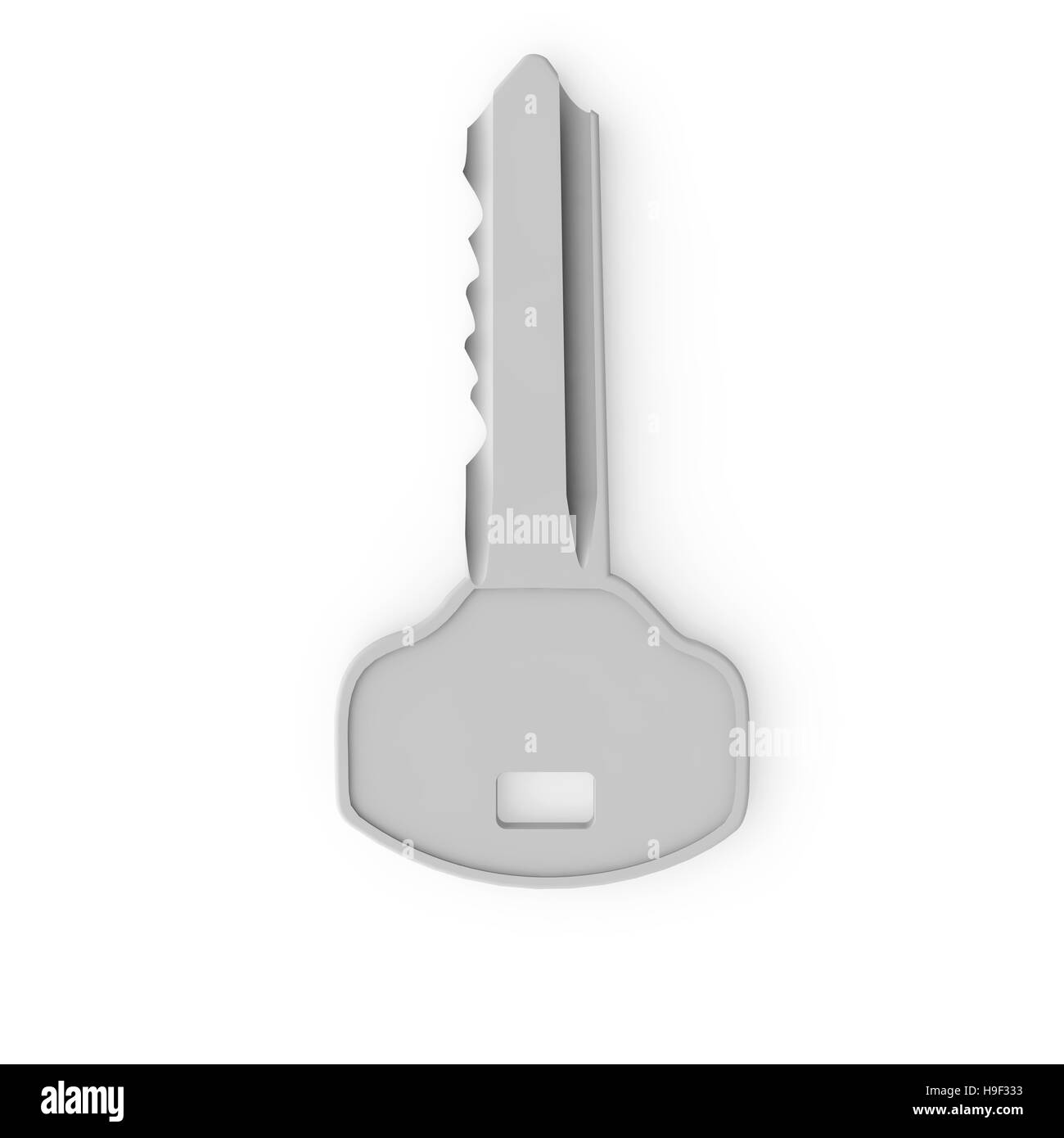 Sample. White small door key. Isolated background Stock Photo - Alamy