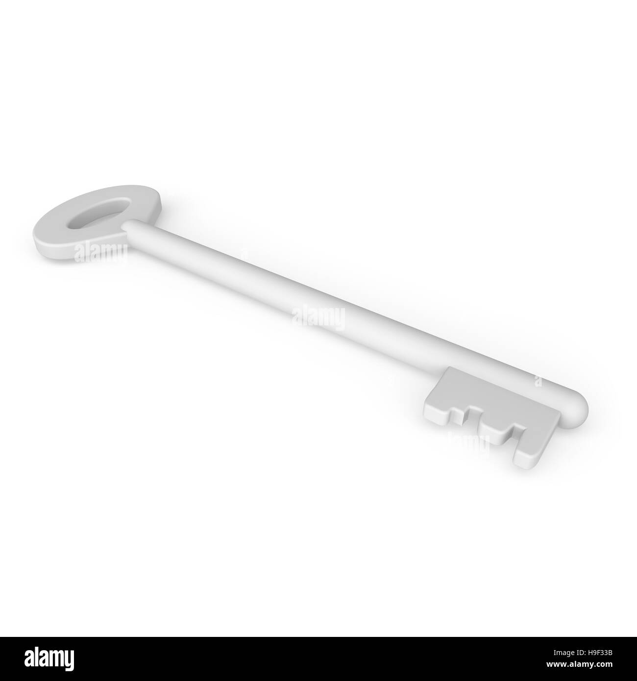 Sample. White big door key. Isolated background Stock Photo - Alamy