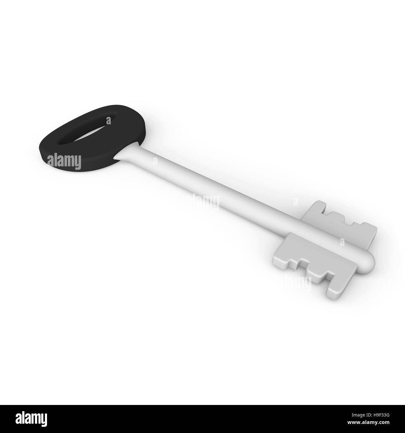 Sample. White big door key. Isolated background Stock Photo - Alamy