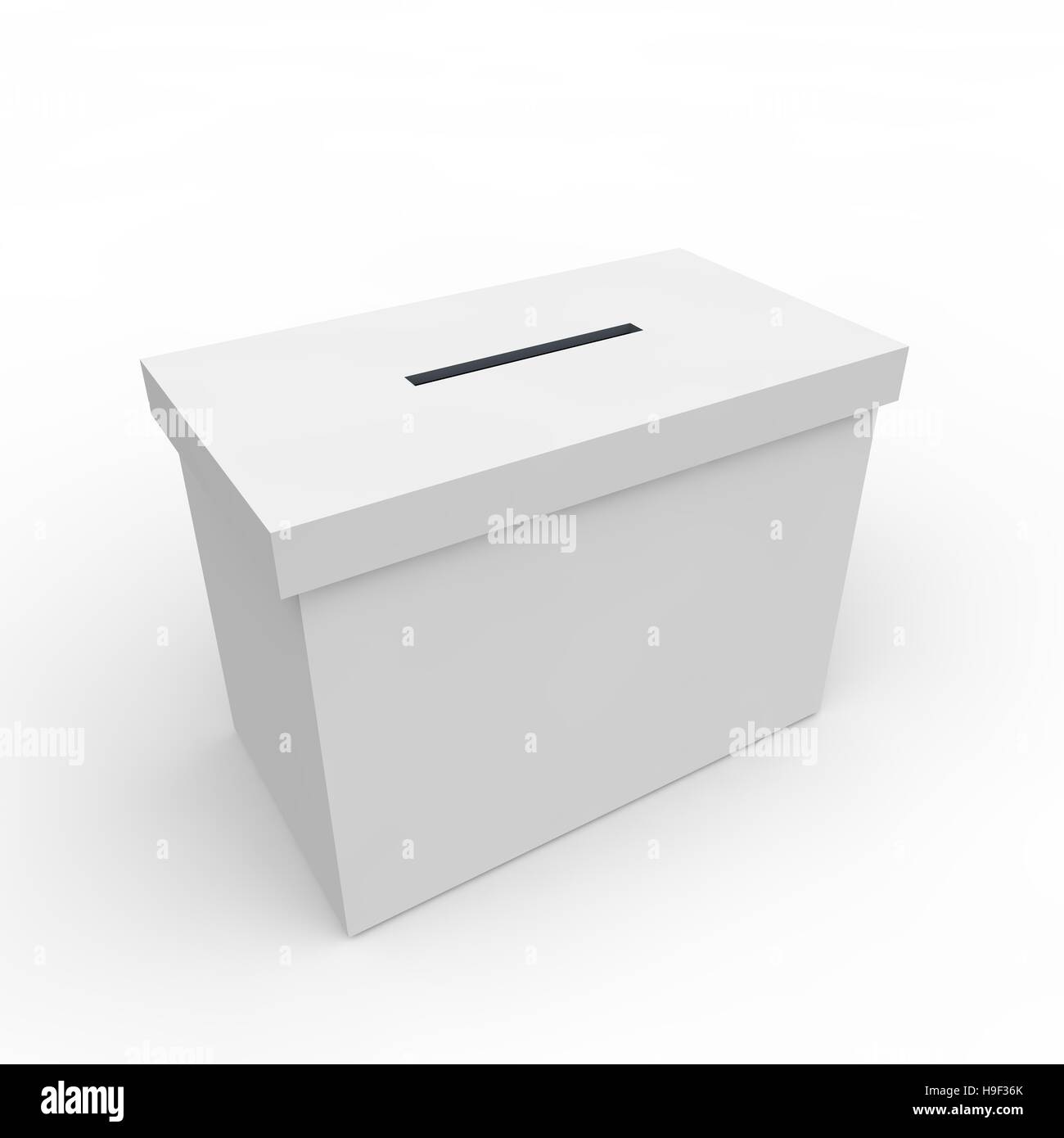 White empty box to vote on an isolated background Stock Photo - Alamy