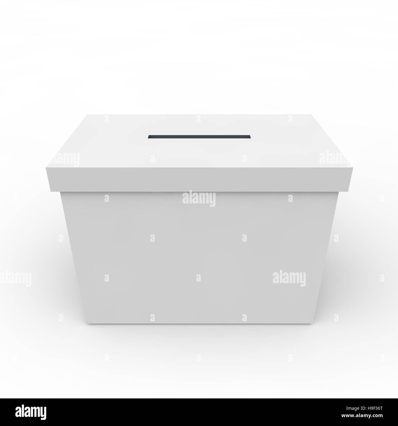 White empty box to vote on an isolated background Stock Photo - Alamy