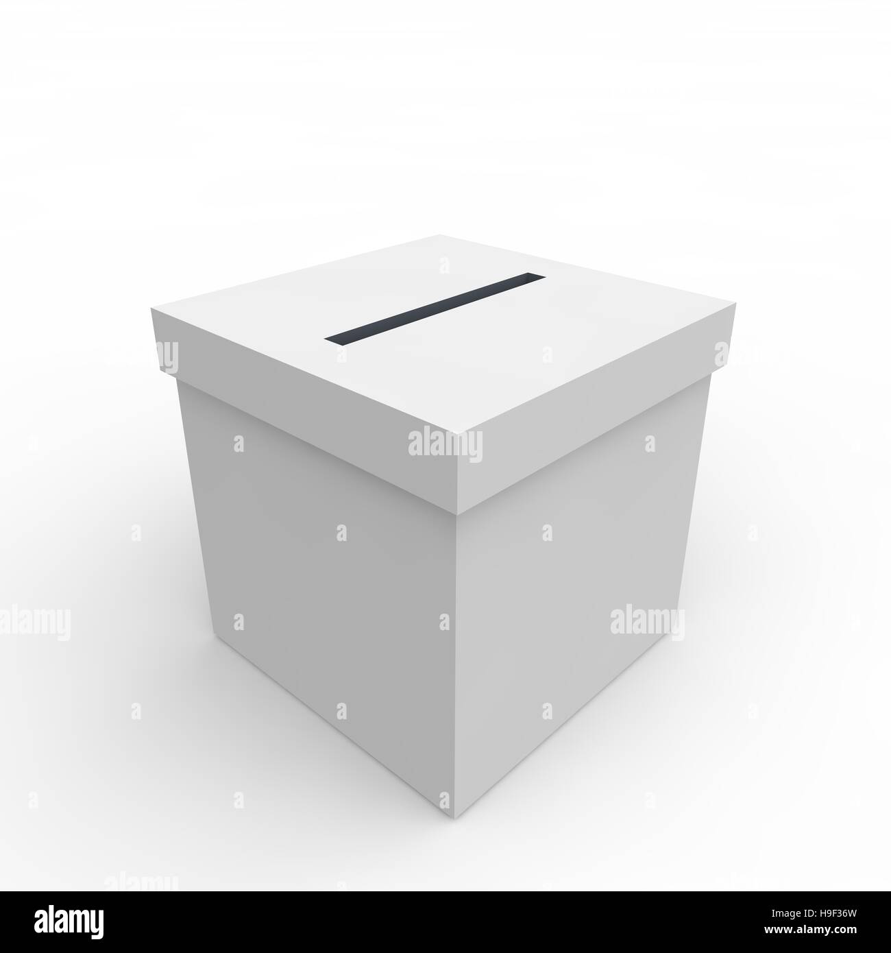 White empty box to vote on an isolated background Stock Photo - Alamy