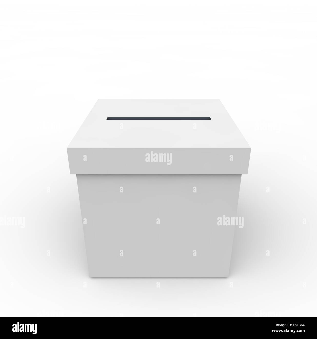 White empty box to vote on an isolated background Stock Photo - Alamy